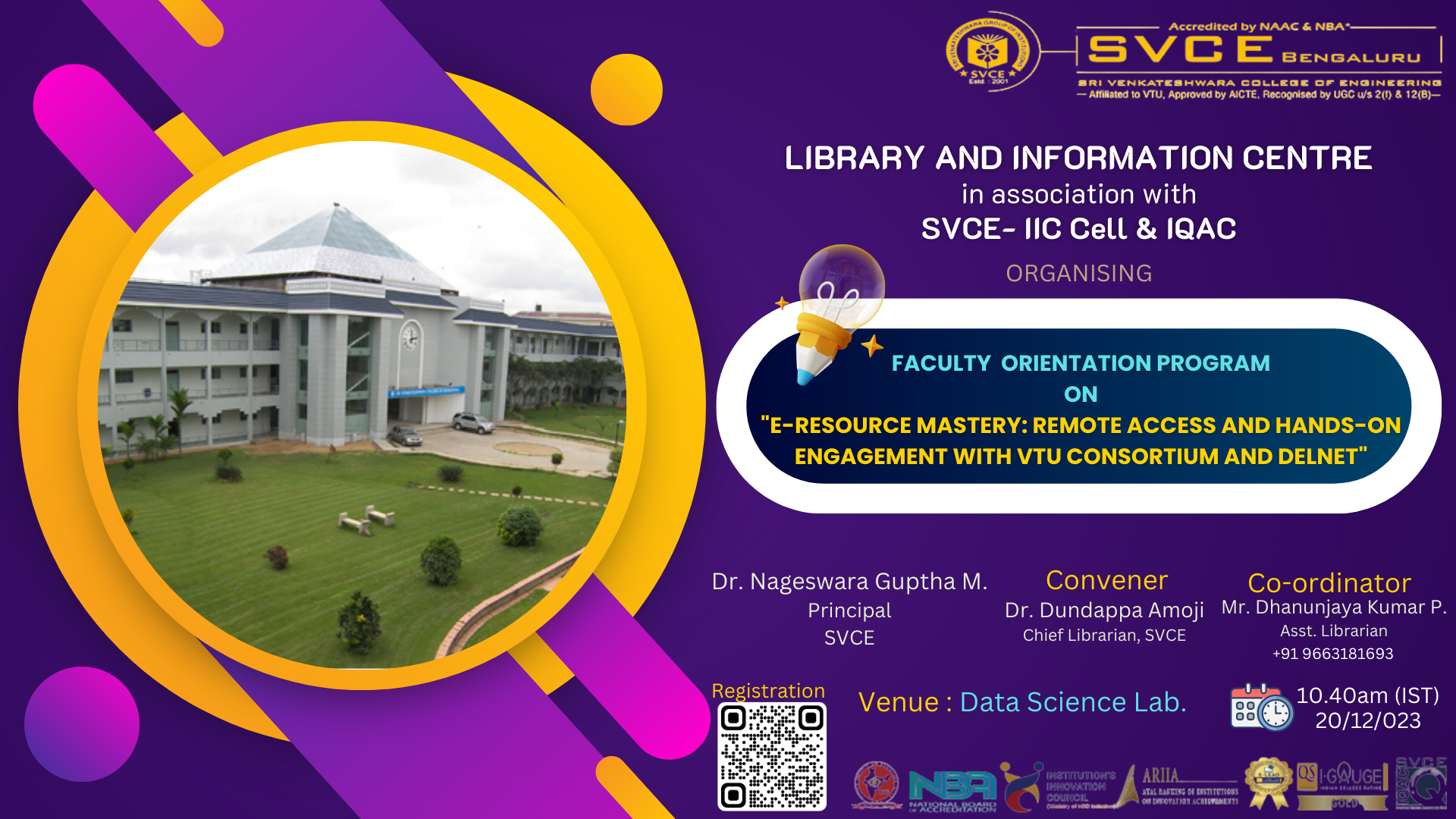 Faculty Orientations – Sri Venkateshwara College of Engineering