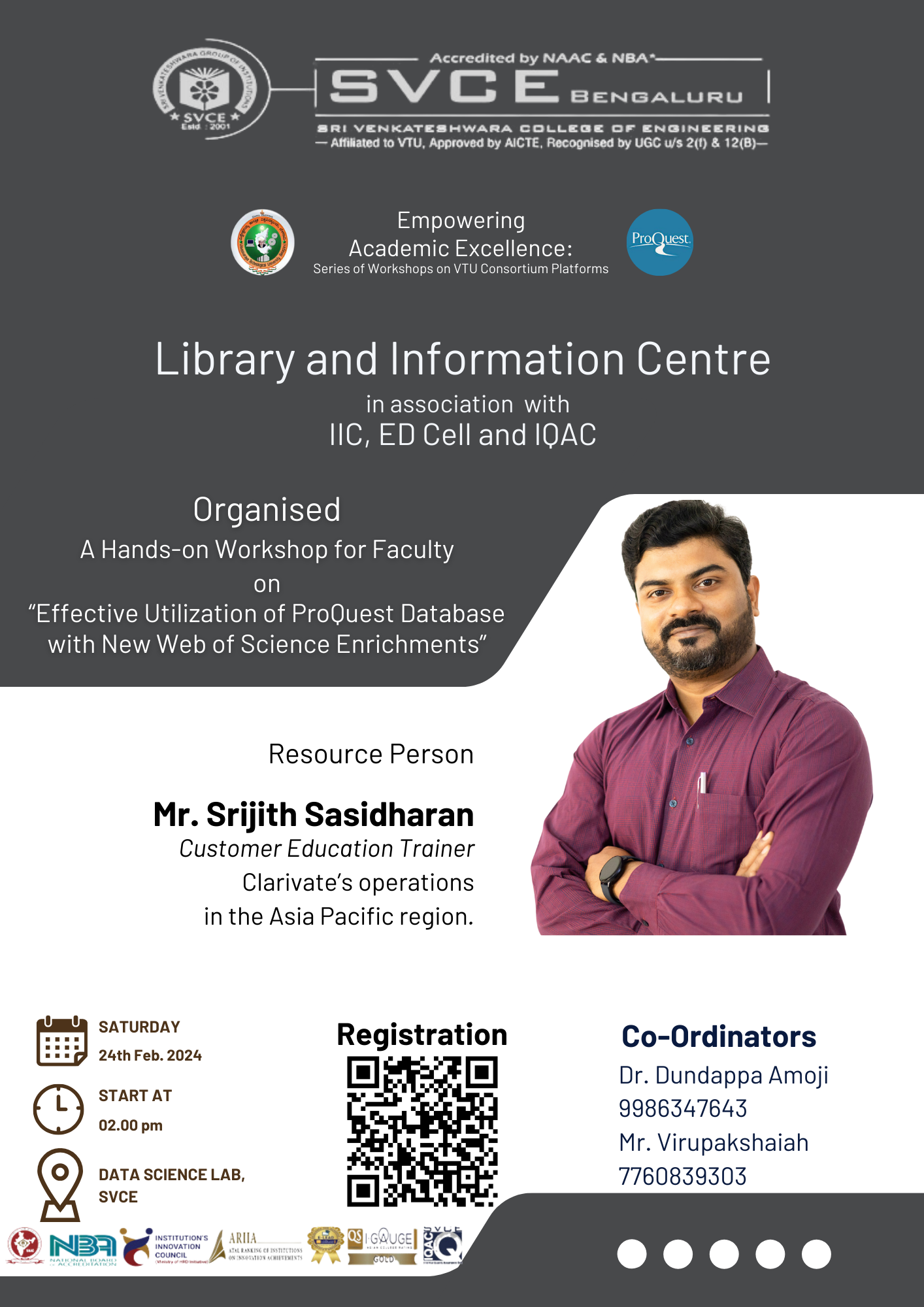 Faculty Workshop-ProQuest – Sri Venkateshwara College of Engineering